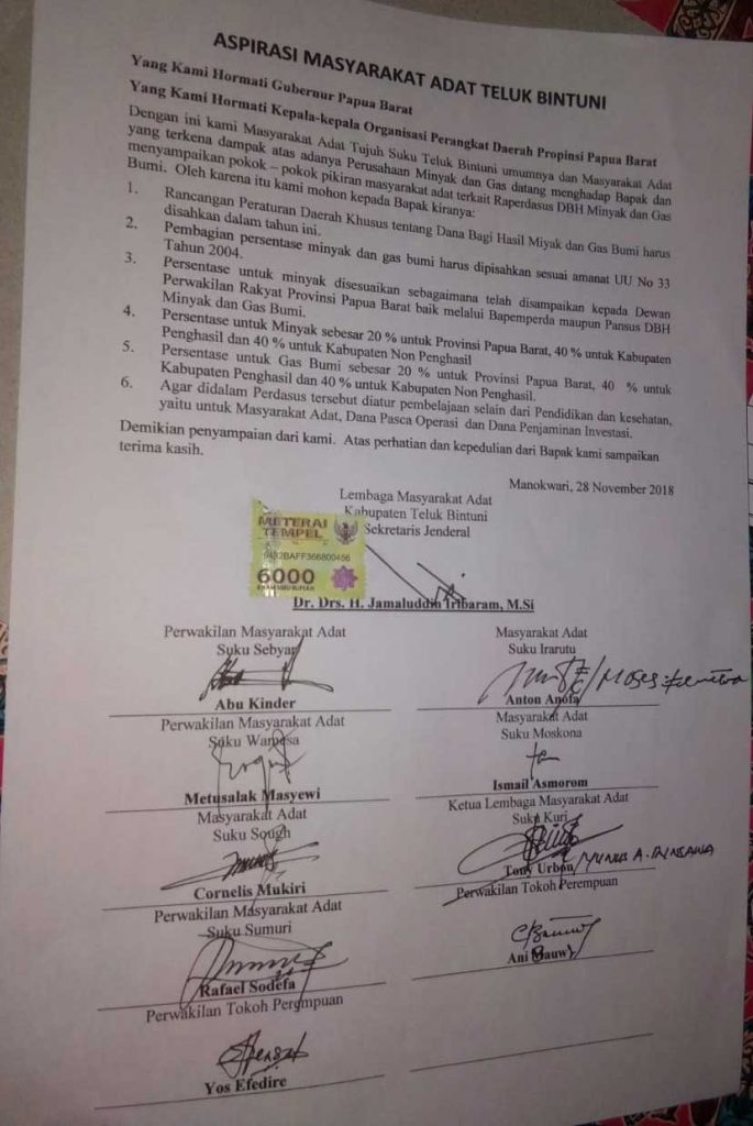 7 Suku Teluk Bintuni Pasang Sikap Tegas Soal DBH Migas | Papua Kini