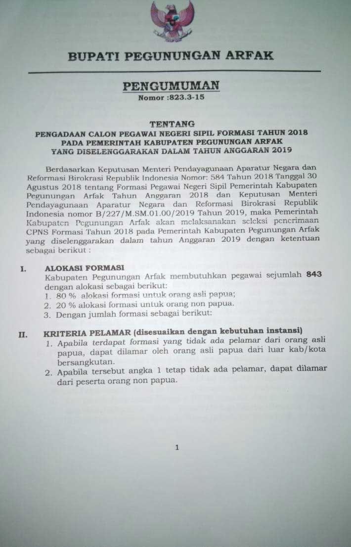 1-CPNS-PEGAF | Papua Kini