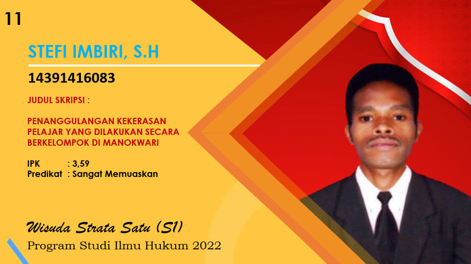Slide Daftar Wisudawan (Progres) STIH Caritas Papua_015 | Papua Kini Slide Daftar Wisudawan (Progres) STIH Caritas Papua_015 | Papua Kini